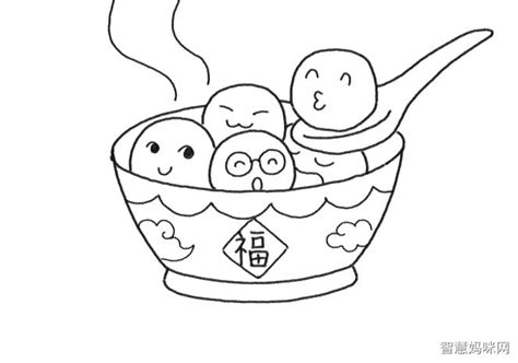 人坐在沙发上吃元宵儿童简笔画 简笔画图片大全 普车都