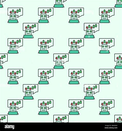 ai cryptocurrency trading bot vector candlestick chart with robot
