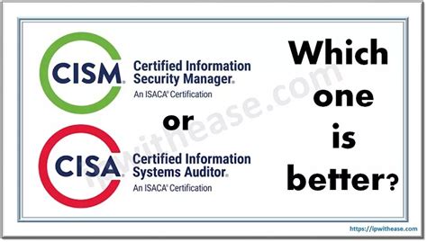 Which Is Better CISM Or CISA IP With Ease