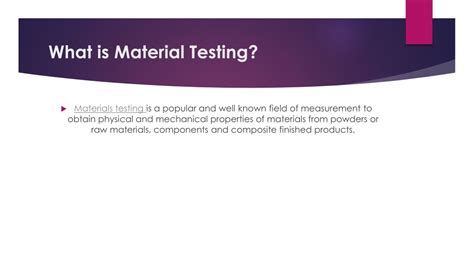 PPT What Is Material Testing PowerPoint Presentation Free Download ID
