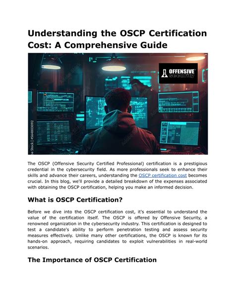 Ppt Understanding The Oscp Certification Cost A Comprehensive Guide Powerpoint Presentation