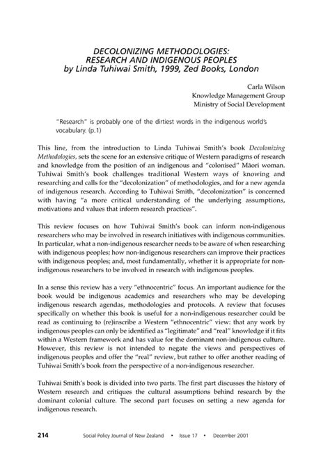 Decolonizing Methodologies Research And Indigenous Peoples Pdf