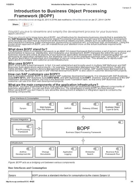 Part 1 Introduction To Business Object Processing Framework Pdf