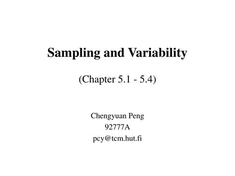 Ppt Sampling And Variability Chapter 5 1 5 4 Powerpoint Presentation Id 5732006