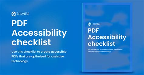 Pdf Accessibility Checklist How To Create Accessible Pdfs