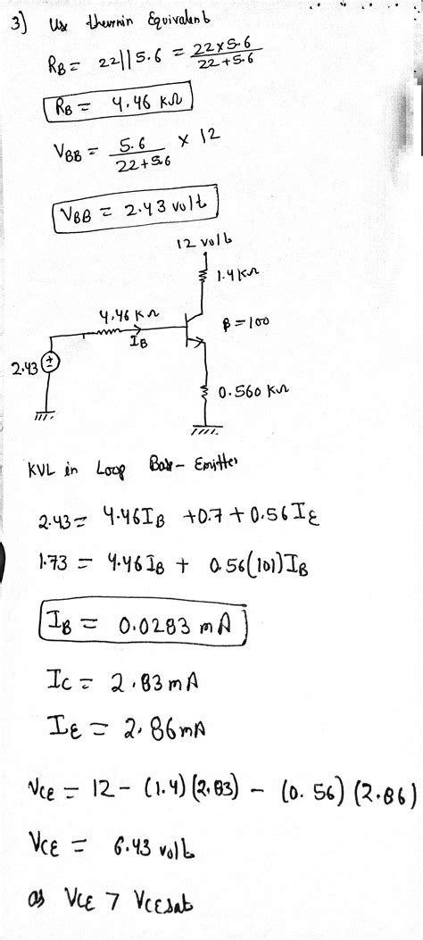Solved Find Ic And Vce And The Operating Condition Saturation