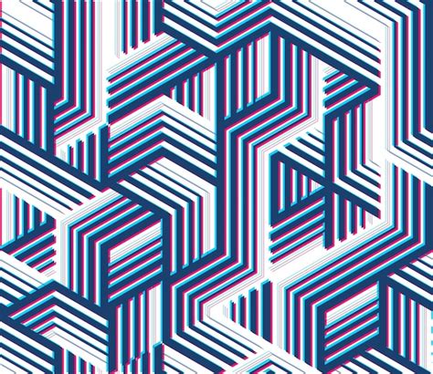 Premium Vector Geometric 3d Seamless Pattern With Lined Cubes Stripy Boxes Blocks Vector