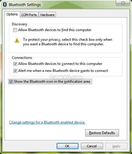 How To Show Add Accidentally Removed Bluetooth Icon In System Tray In