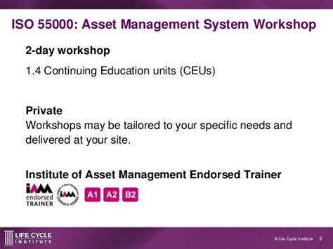 Iso 55000 Asset Management System Workshop