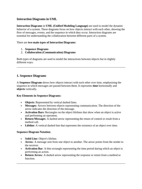 Interaction Diagrams Sequence Pdf Unified Modeling Language Data Model