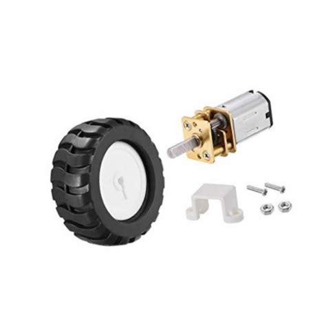 Dc3 12v N20 Gear Motor And Mount Bracket And 43mm Wheel Price In Bd