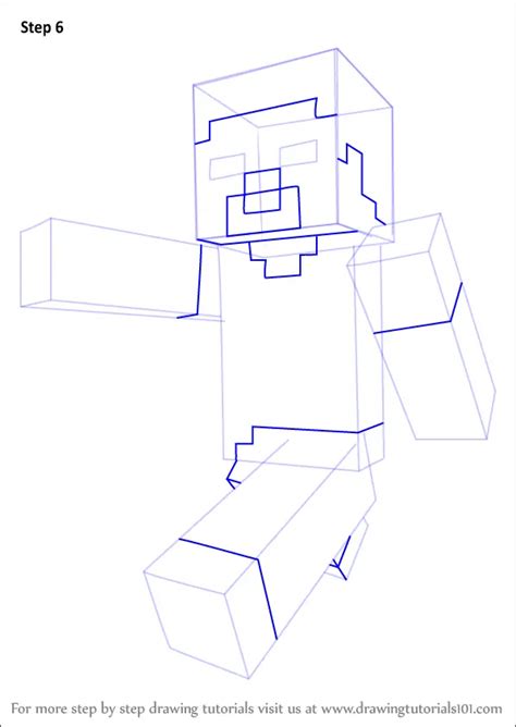 How To Draw Steve From Minecraft Minecraft Step By Step