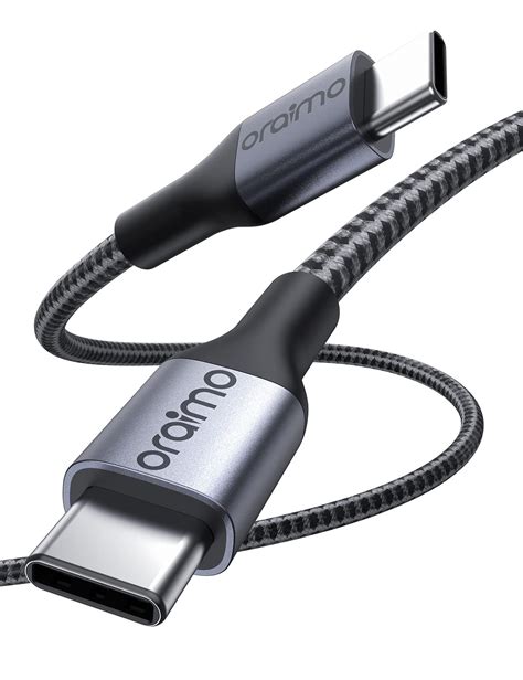 Oraimo כבל Usb C ל Usb C באורך 3 מטר 100w כבל טעינה מהיר מסוג C ארוך ניילון קלוע