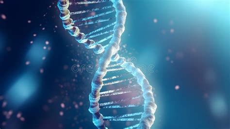 Double Stranded Helix Structure Of Abstract Dna Model Stock