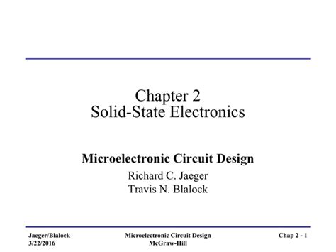 Microelectronic Circuit Design