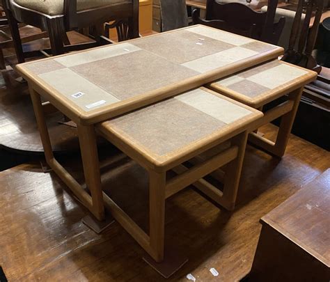 Tiled Nest Of Tables Southgate Auction Rooms