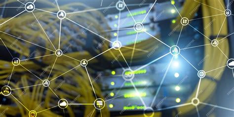 Premium Photo Cloud Communications Internet Technology Concept On Blurred Server Room Background