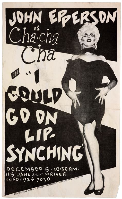 John Epperson Is Cha Cha Cha In I Could Go On Lip Synching”