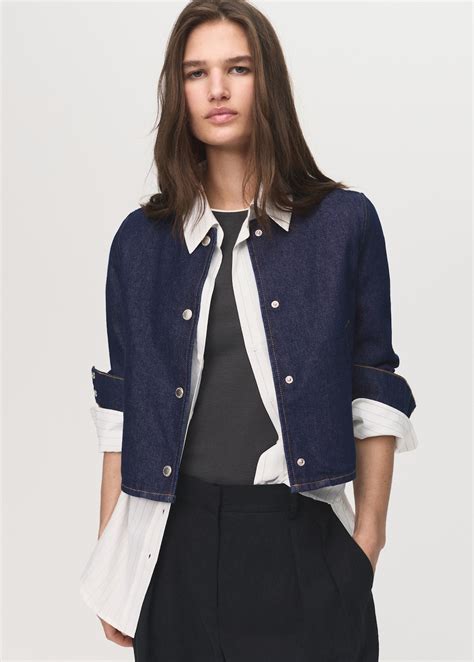 Denim Crop Jacket Women Mango Chad