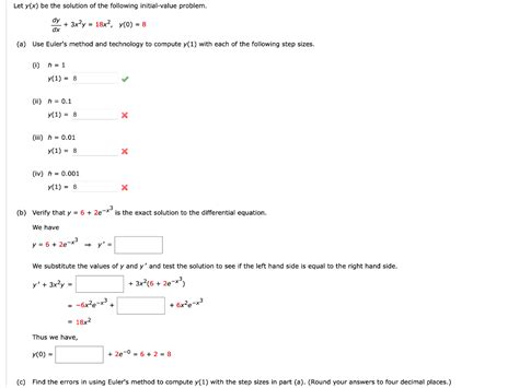 solved let y x be the solution of the following