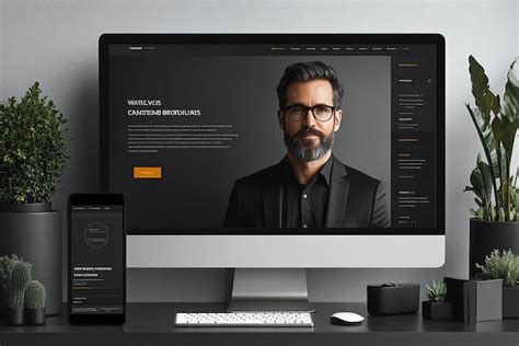 responsive website layout design premium ai generated image