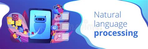 Natural Language Processing Concept Banner Header Stock Vector