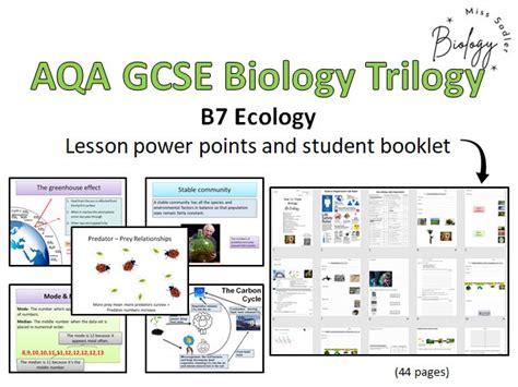 Aqa B7 Ecology Trilogy Biology Gcse Lessons 10 Lessons Teaching