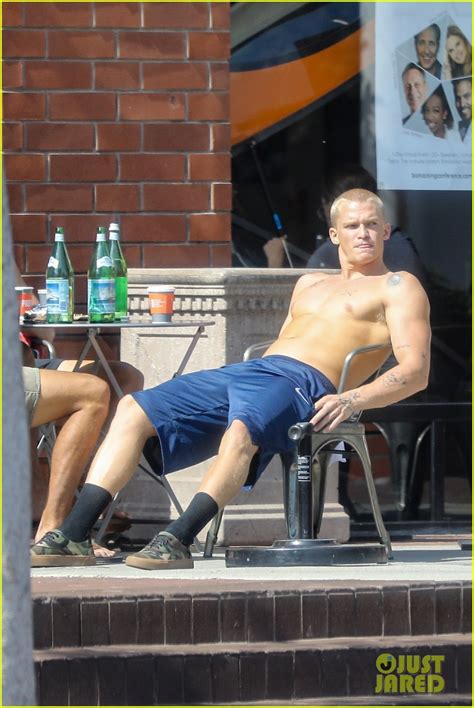 Cody Simpson Works On His Tan Shirtless While Grabbing Food With