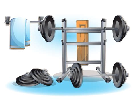 矢量健身器械图片 矢量创意健身器材的平面插图素材 高清图片 摄影照片 寻图免费打包下载
