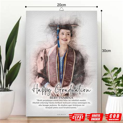 Jual KADO SKETSA WAJAH CUSTOM BINGKAI Untuk Kado Wisuda Ulang