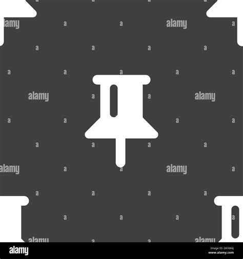 Map Pointer Gps Location Icon Sign Seamless Pattern On A Gray