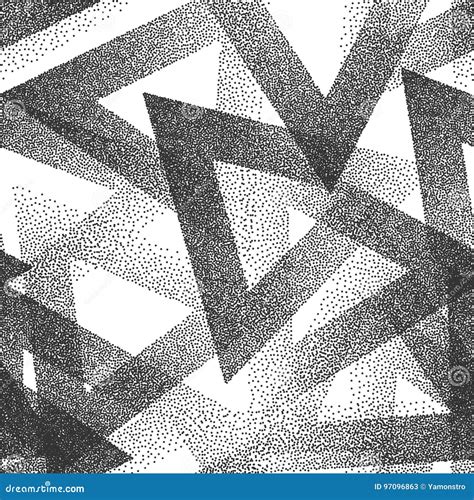 Vector Abstract Stippled Weird Seamless Pattern Stock Vector Illustration Of Random