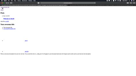Github Visulaization Problem In Uploading Webpage With Jekyll Stack