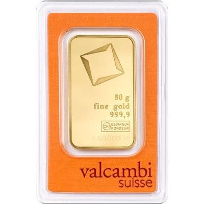 50 Gram Valcambi Gold Bar New W Assay Ebay