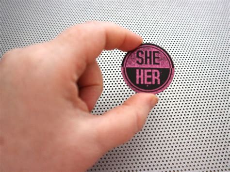 Set Of 3 Pins Gender Pronoun Pins 15 Pinback Badges Or Etsy Israel
