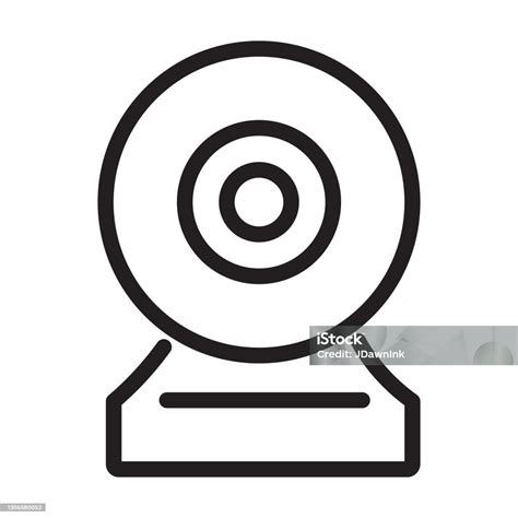 사용자 인터페이스 메뉴 웹캠 아이콘 개념 얇은 라인 스타일 편집 가능한 스트로크 개념에 대한 스톡 벡터 아트 및 기타 이미지 개념 개념 기호 검은색 Istock