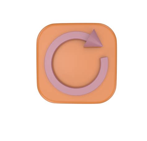 Minimal D Illustration Icon Rotate Right Reload Refresh Arrow Spin PNG