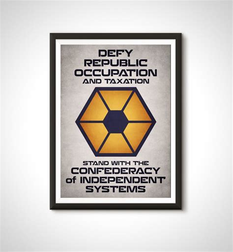 Star Wars Movie Poster Separatist Propaganda Cis Flag Banner Print