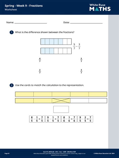 Spring Week 9 Fractions Pdf