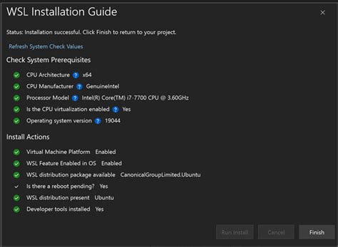 Automatically Install Windows Subsystem For Linux From Visual Studio