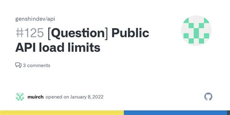 Question Public API Load Limits Issue Genshindev Api GitHub