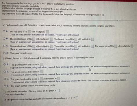 solved for the polynomial function f x x−3 3 x 8 2 answer