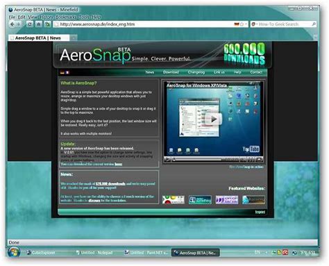 Add Windows S AeroSnap Feature To Vista And XP