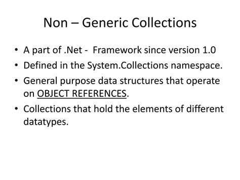 c non generics collection ppt