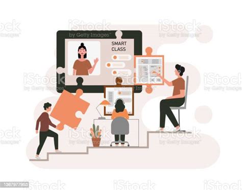 E러닝 가정에서의 온라인 교육 스마트 한 작업 개념 가정 생활에 대한 스톡 벡터 아트 및 기타 이미지 가정 생활 강사