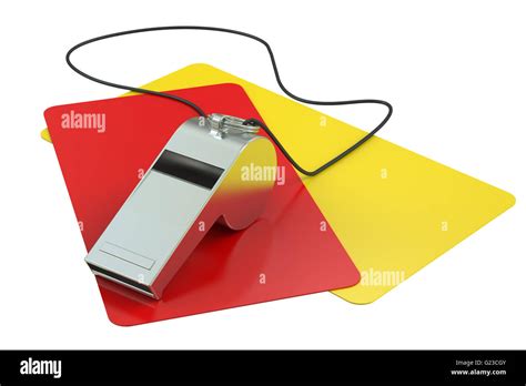 Football Referee Attributes D Rendering Isolated On White Background Stock Photo Alamy