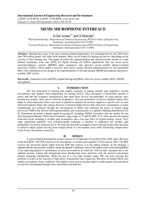 pdf mems microphone interface