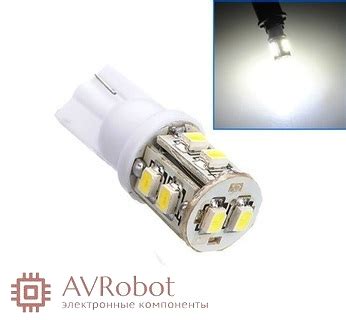 Светодиодная лампа для автомобиля цоколь T10, 12В 1Вт 10 SMD ...