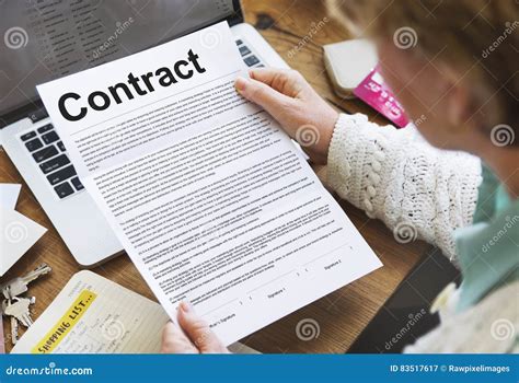 Contract Agreement Commitment Obligation Negotiation Concept Stock Image Image Of Read
