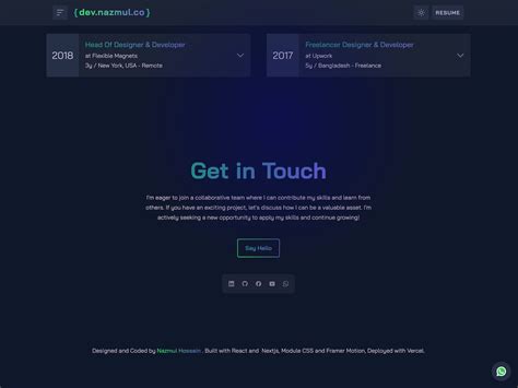 Portfolio Website For Developer Aards Nominee